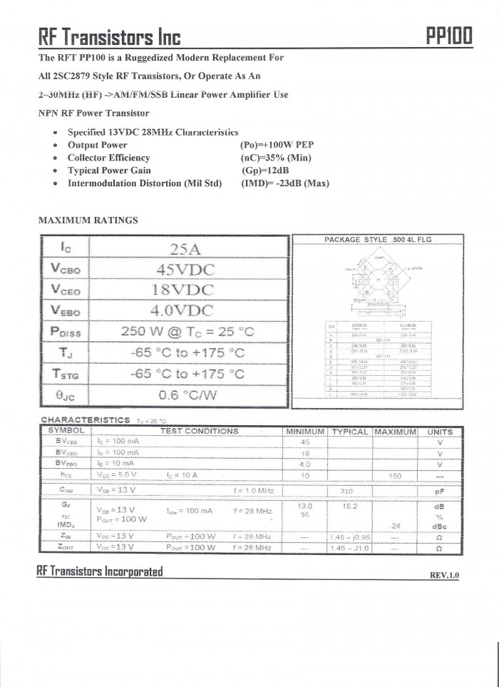 RF POWER PILL -- PP100